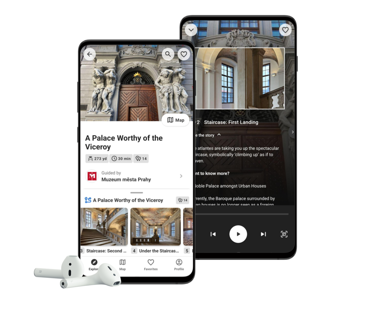 Clam-Gallas Palace case study - Using the SmartGuide app for museums and tourist attractions